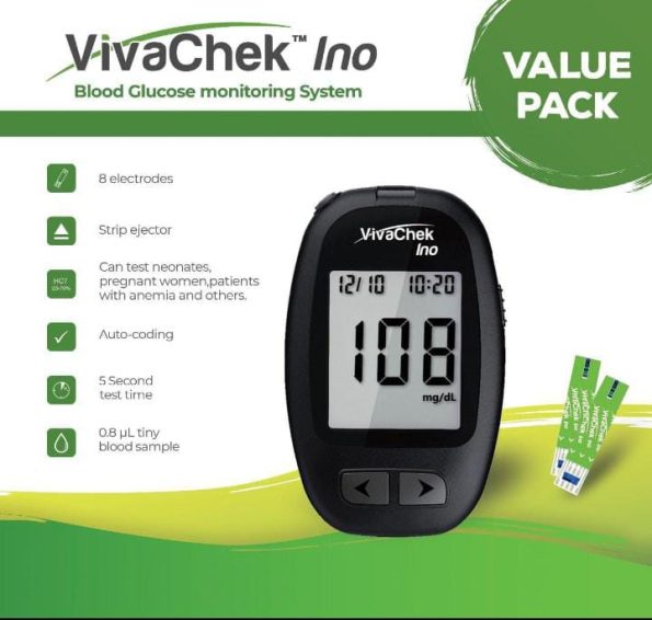 Buy VivaChek Ino Blood Glucose Monitor (Value Pack) in Dubai | UAE ...