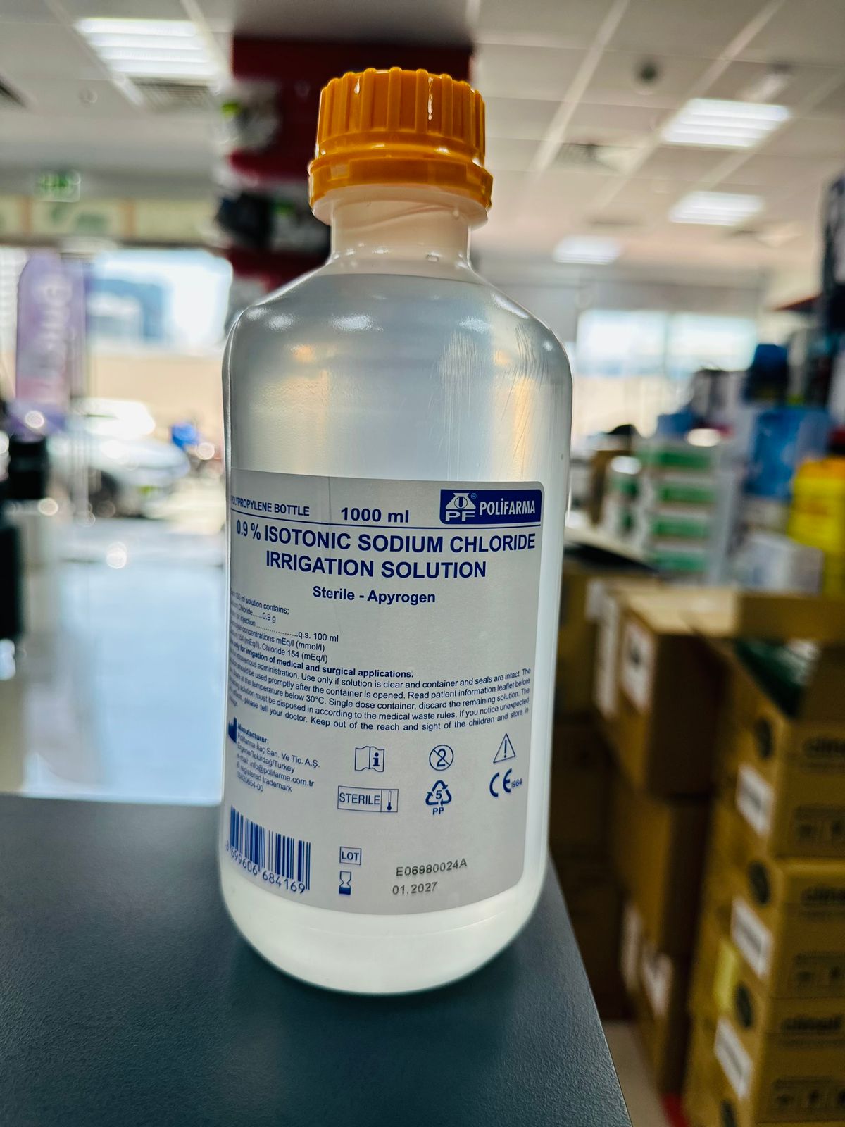 Polifarma 0.9% Isotonic Sodium Chloride Irrigation Solution Sterile 1000ml 12Pcs/Box - Medical ...